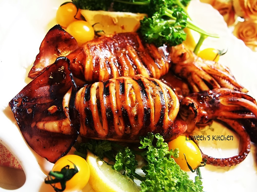Tagalog Kitchen: Inihaw na Pusit ( Grilled Squid)