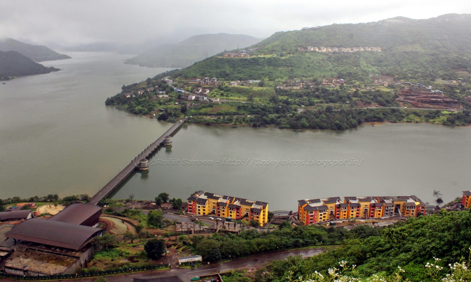 My Third Eye: Aerial view of Lavasa - hills, valley, civilisation and river