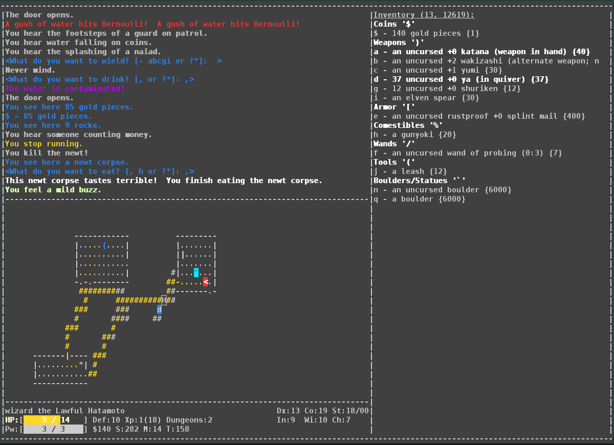 Mister Sanity: Screenshots: NetHack Fourk 4.3.0.4