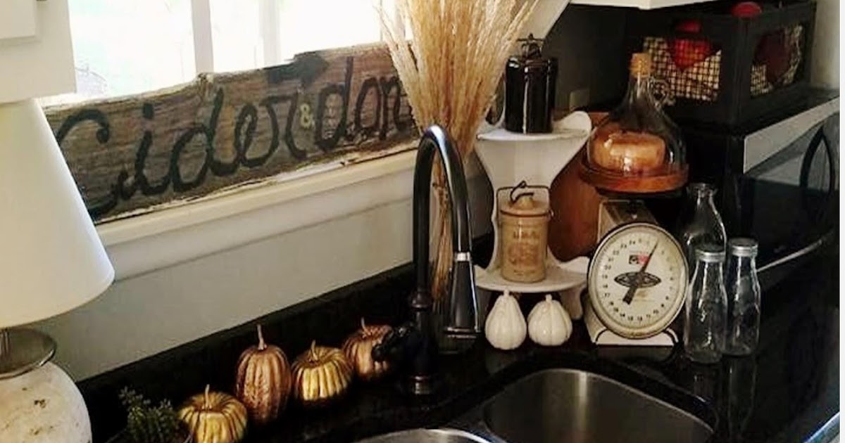 The Quaint Sanctuary: { Simple & Rustic Fall Farmhouse Kitchen Counter ...