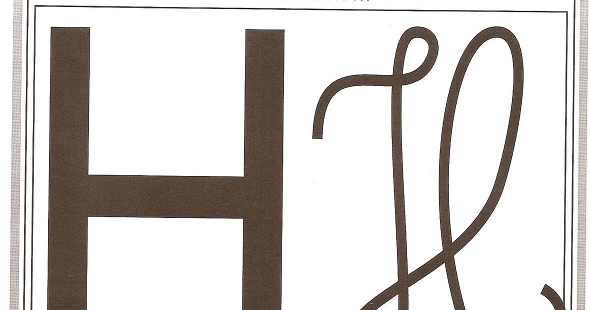 LETRA H - QUATRO TIPOS DE LETRAS ABC-ALFABETOS LINDOS