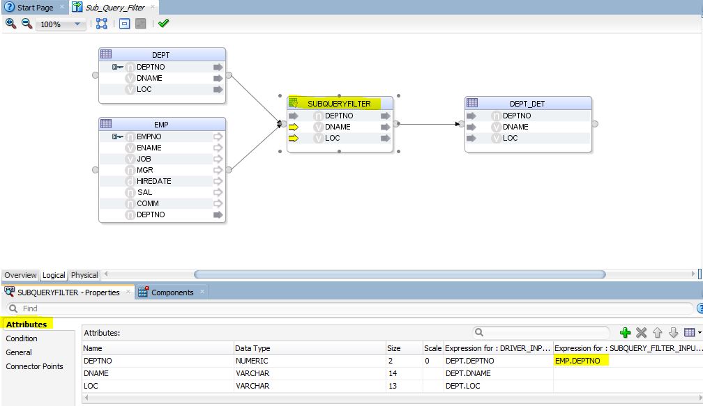 Learning Catalog Mappings With Subquery Filter Odi 12c