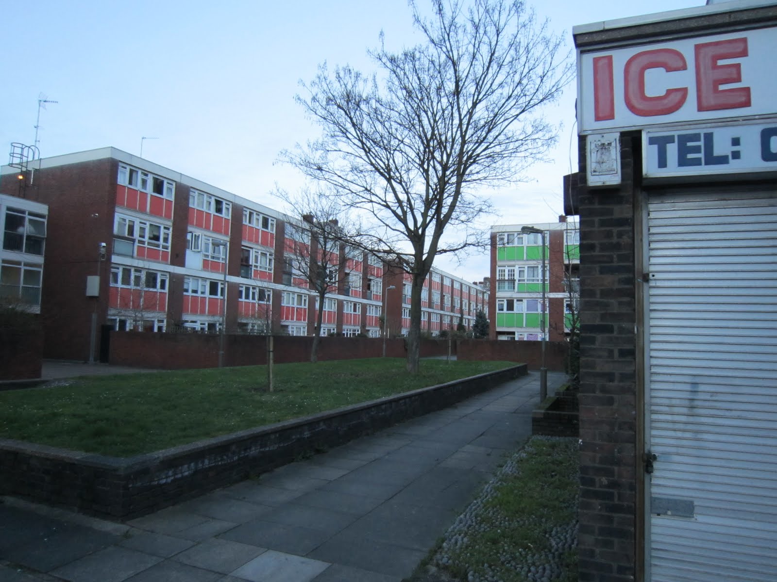 Landscape is Deon Steyn: Ethelburga Council Estate, Battersea, London SW11