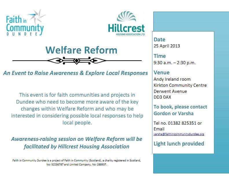 Faith in Community Dundee: Invitation to Welfare Reform Event - HURRY ...