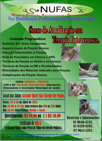 NUFAS - NÚCLEO DE FORMAÇÃO, APERFEIÇOAMENTO E SERVIÇOS DE SAÚDE