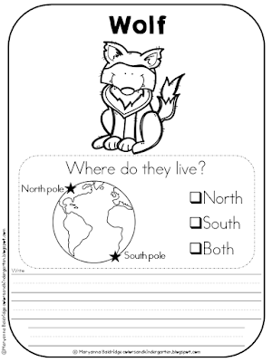 Colors and Kindergarten: My Science Journal: Polar Animals