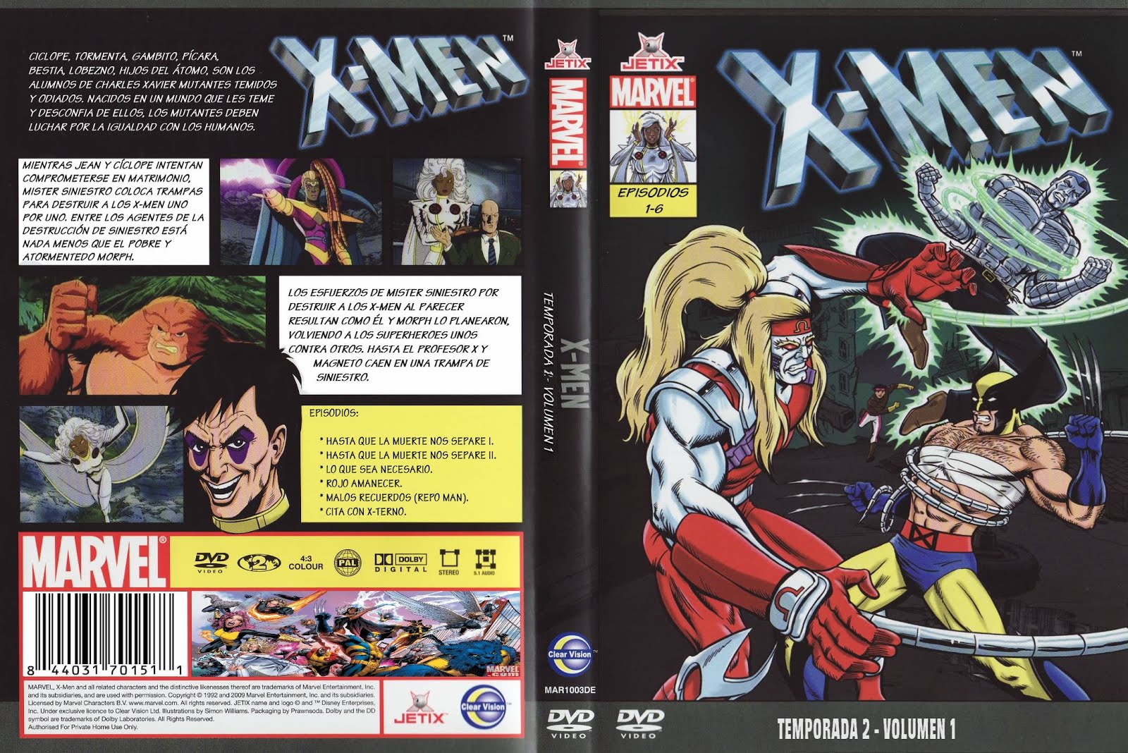 MUNDO DVD: X-MEN ANIMADO TEMPORADA 2 DISCO 1