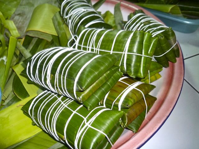 The making of Burasak, a Bugis traditional food.
