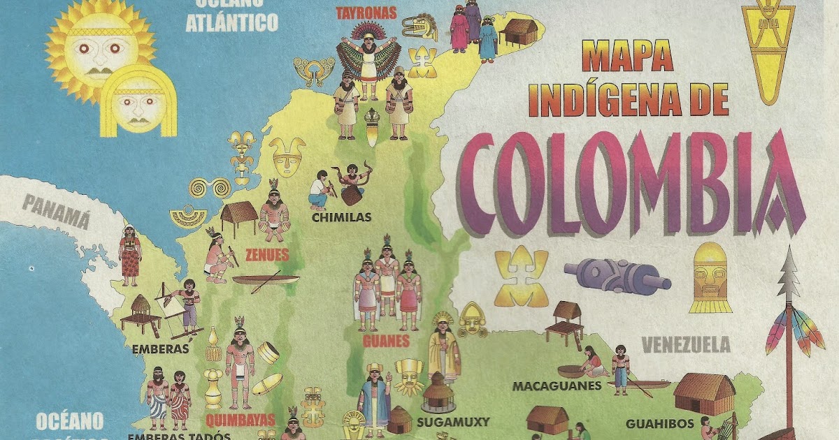 LAS VERDADERAS CULTURAS ANCESTRALES EN COLOMBIA: MAPA INDIGENA DE COLOMBIA