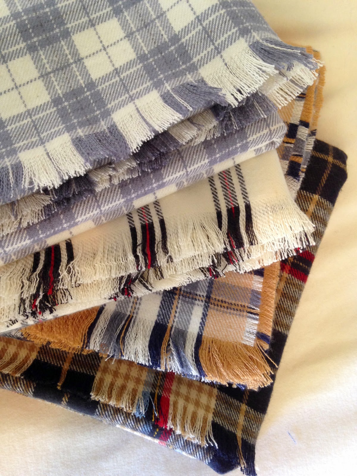 Girl Meets Idaho: Handmade Flannel Scarves and Throws by Angela!!!