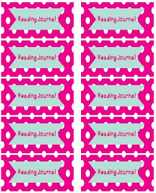 Reading Journal Labels