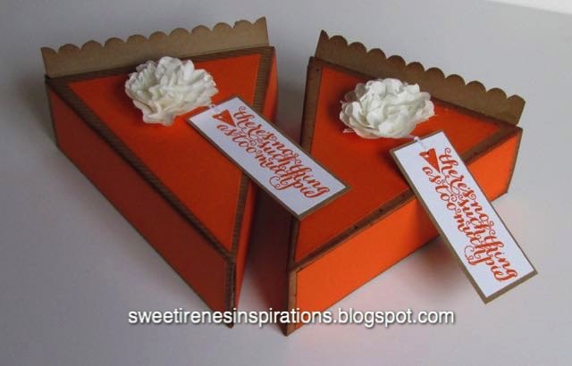 Sweet Irene's Inspirations: Paper Pumpkin, Pumpkin Pie Boxes