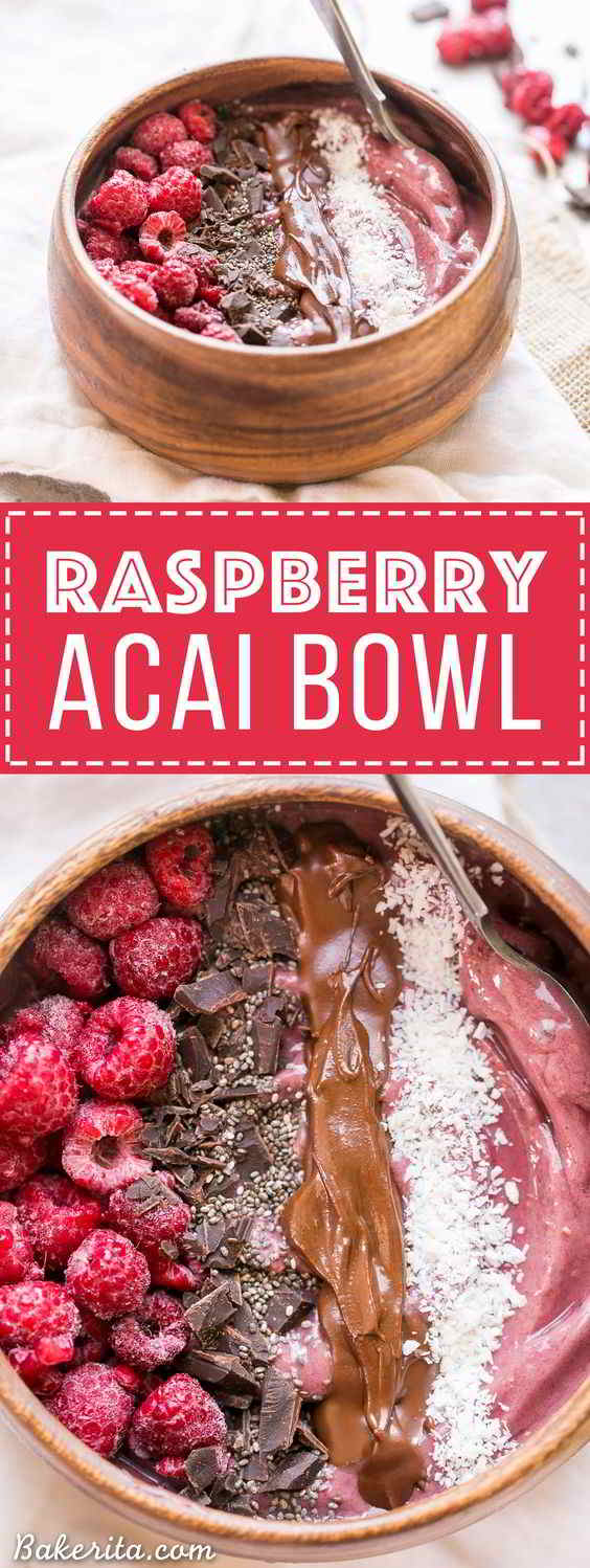 Raspberry Acai Bowl - My Zuperrr Kitchen