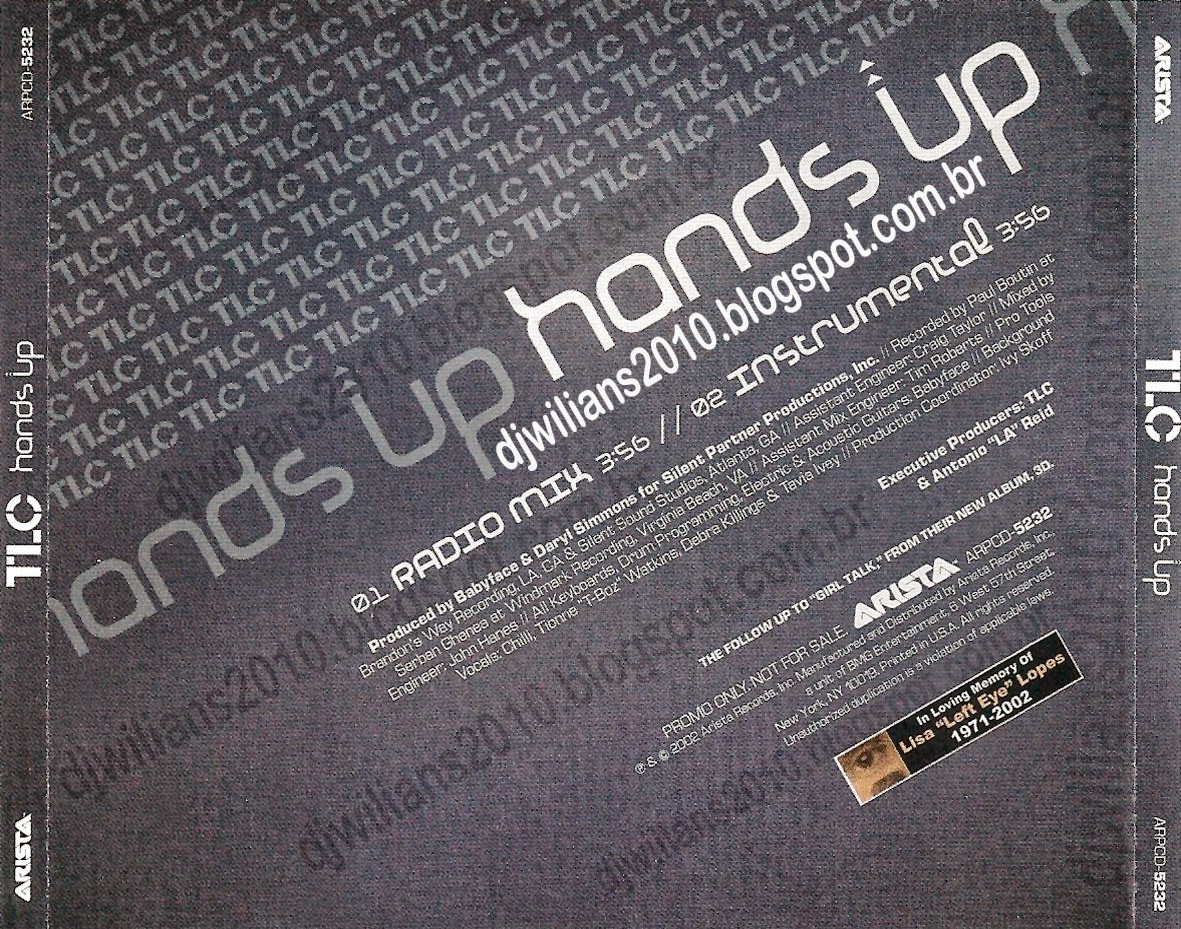 CDS___SINGLES____COLECTION________________ : TLC - Hands Up (Promo CDS)-2