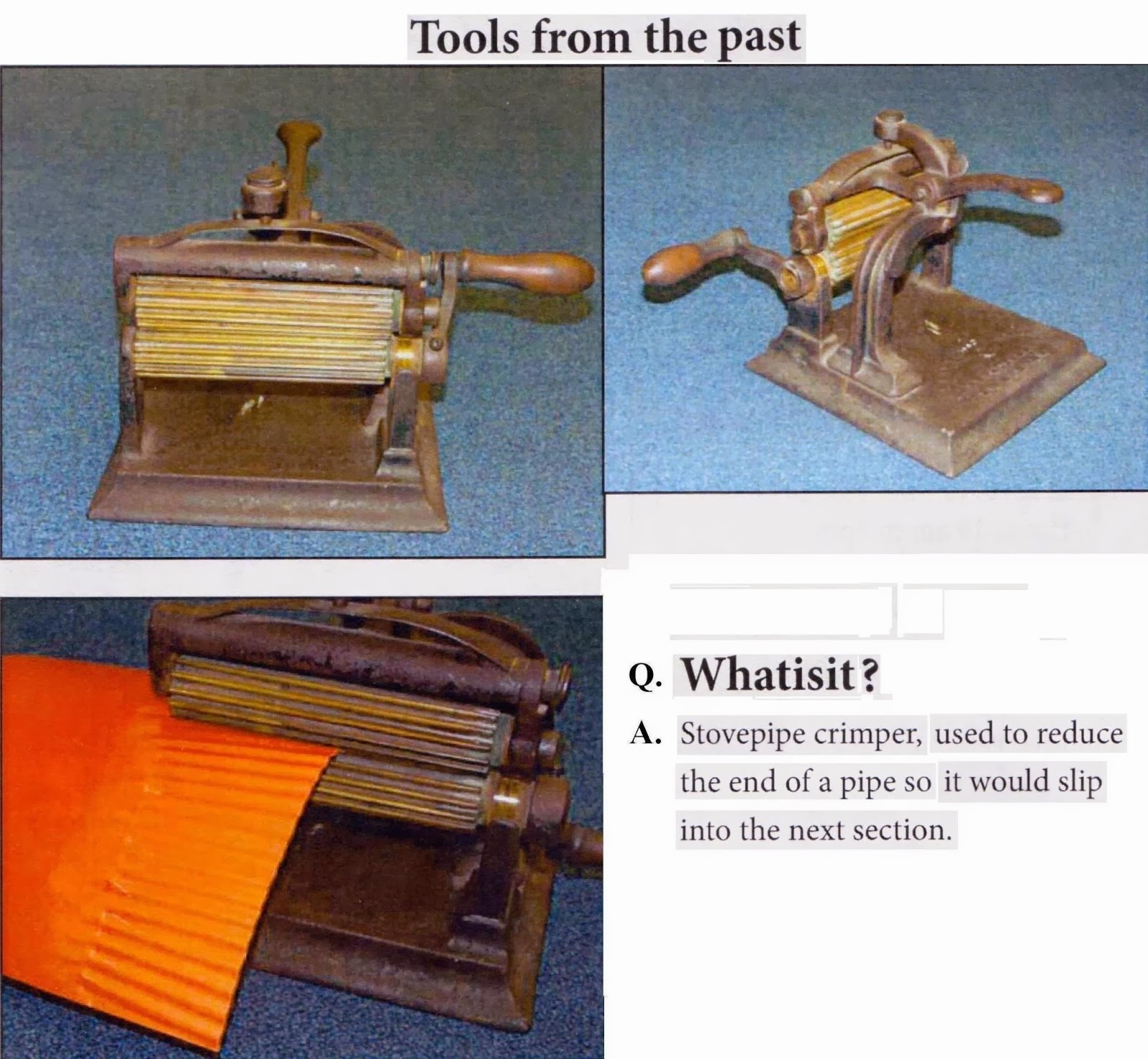 Craftin' Bliss: Tools from the Past