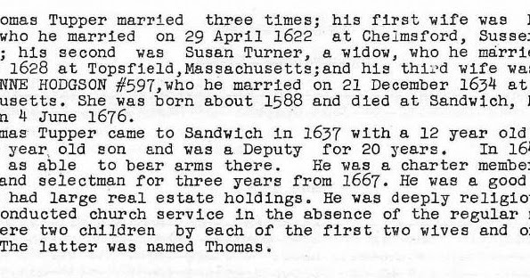 My Family History: a never ending story: Immigrant Ancestors -- Thomas ...