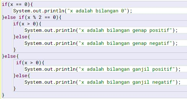 Dasar-dasar Pemrograman : Percabangan II dalam Java beserta Contoh Soal