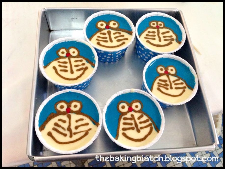 The Baking Biatch || by Cynthia Lim: Doraemon Steamed Cakes