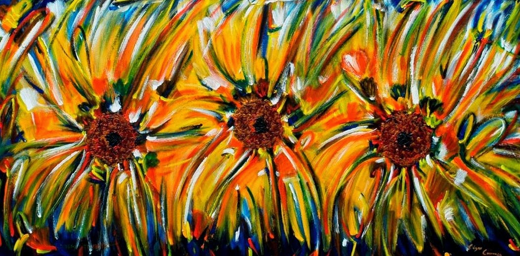 El arte es su máxima expresión : Flores Abstractas Modernas, Pintura de ...