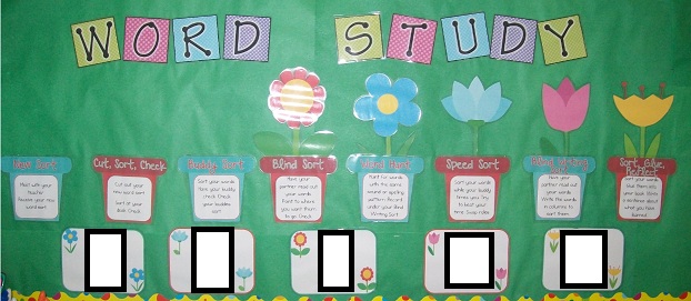 Down Under Teacher: Word Sorting schedule bulletin board