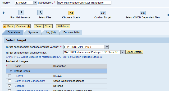 Sap Basis Crew Generating Stack Xml File In Solution Manager For Ehp Upgrade