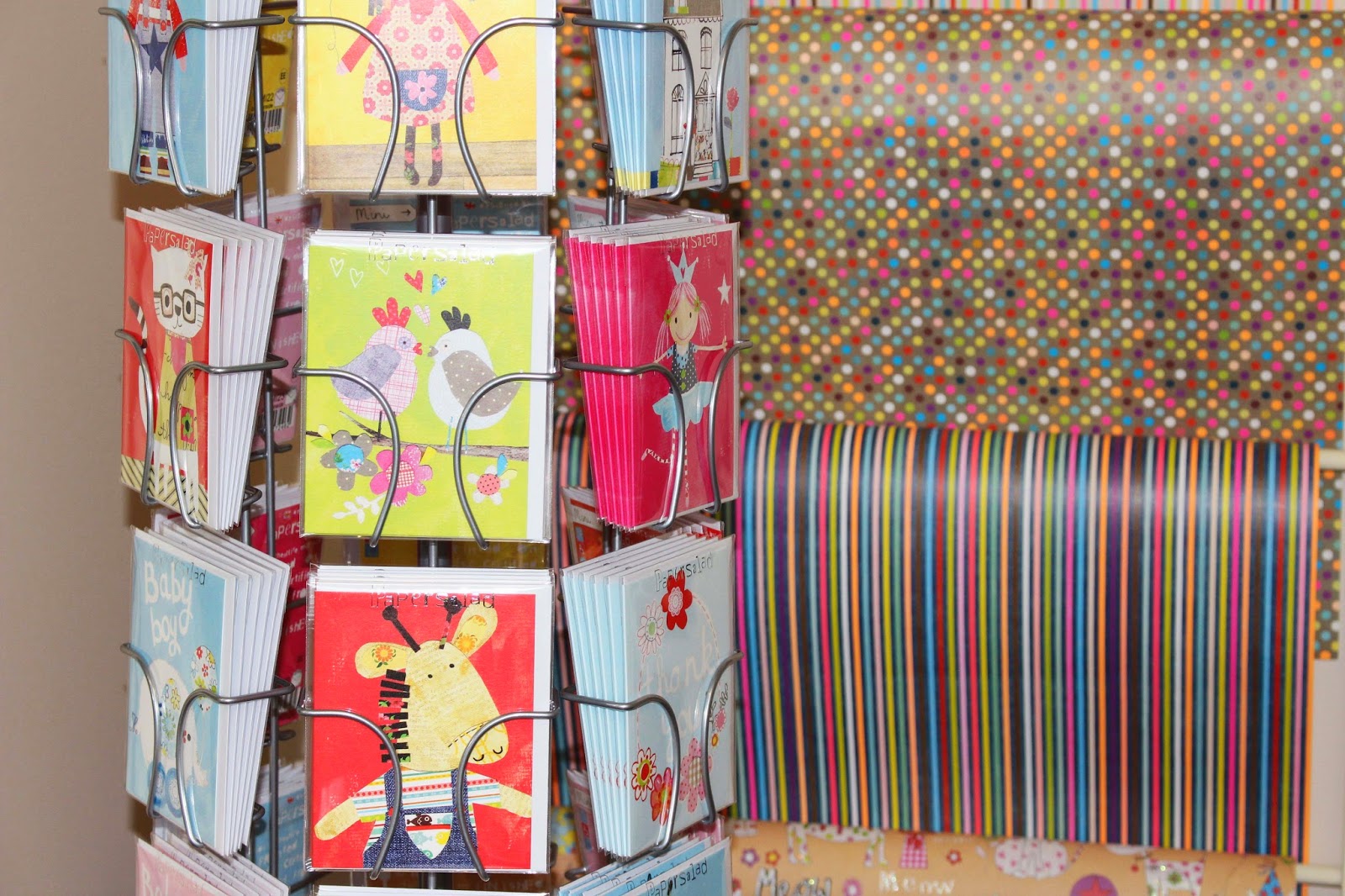 Paper Salad: Mini card spinners