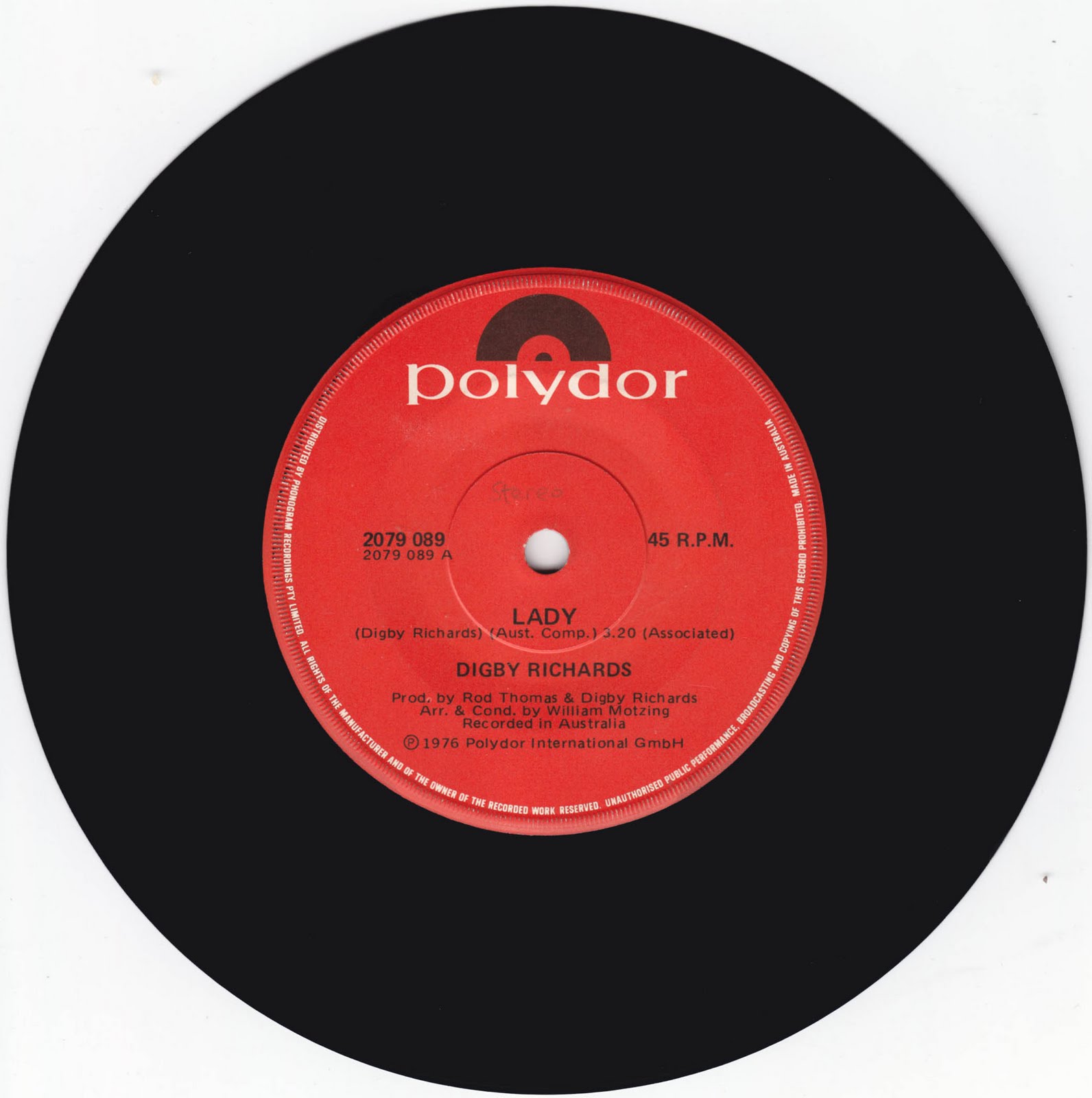 Vinyoleum: Digby Richards - Lady