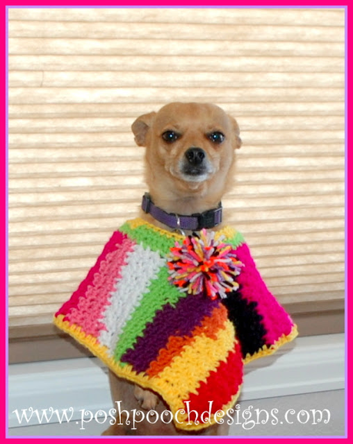 Posh Pooch Designs : Scrap Happy Dog Poncho - Free Crochet Pattern ...