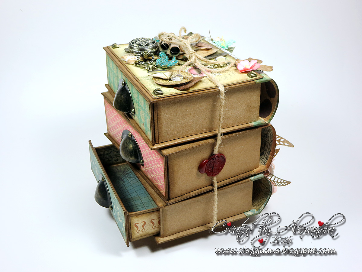*ClayGuana: Stacked Book Drawers - Project and Tutorial