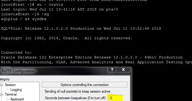 Anil Bandi's ORACLE DBA : Inactive PUTTY Session