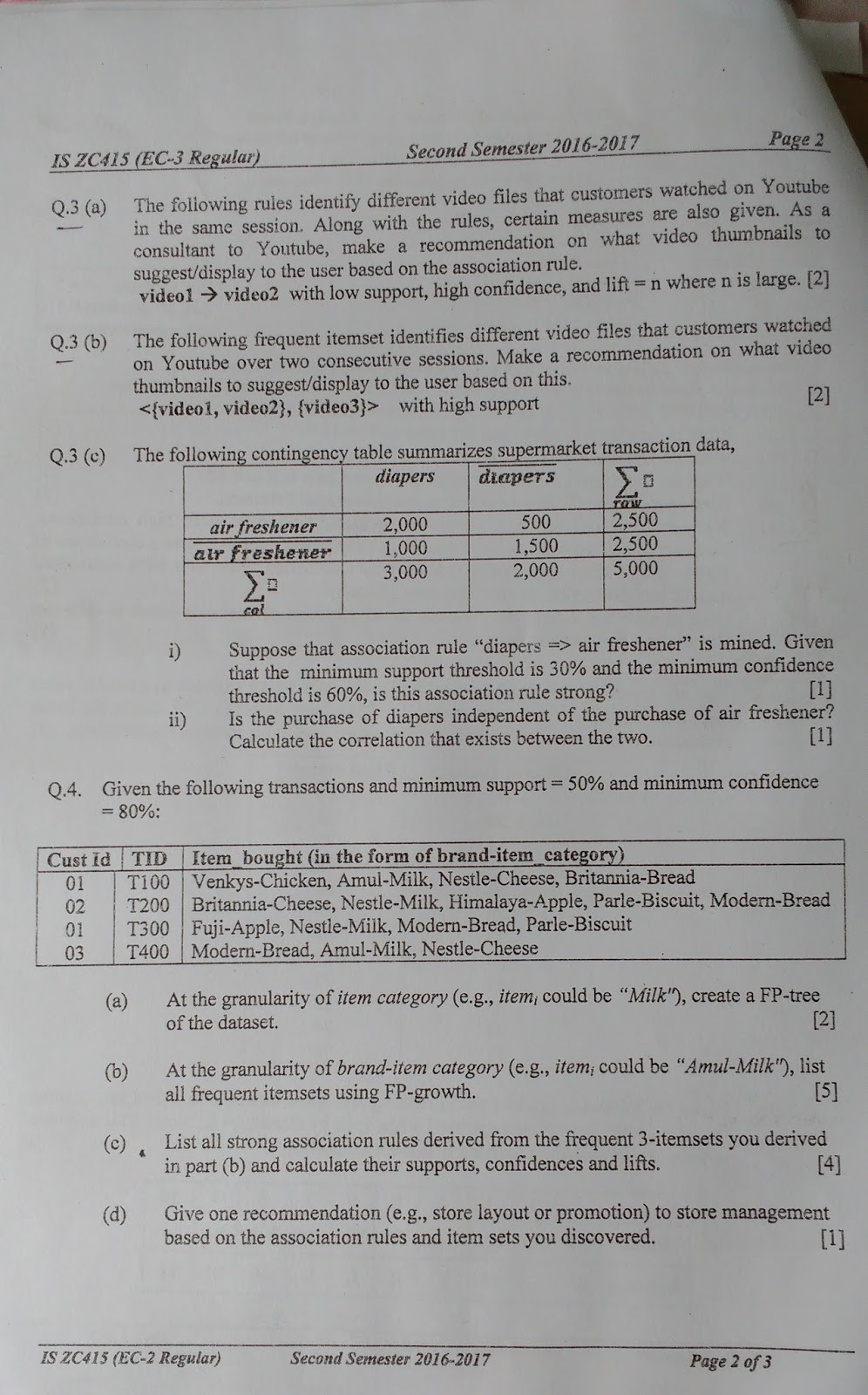 Coding Tech Life: Data Mining IS ZC415 Comprehensive Question Paper ...