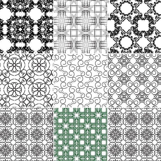 Free Seamless Floral Vector Patterns Graphics