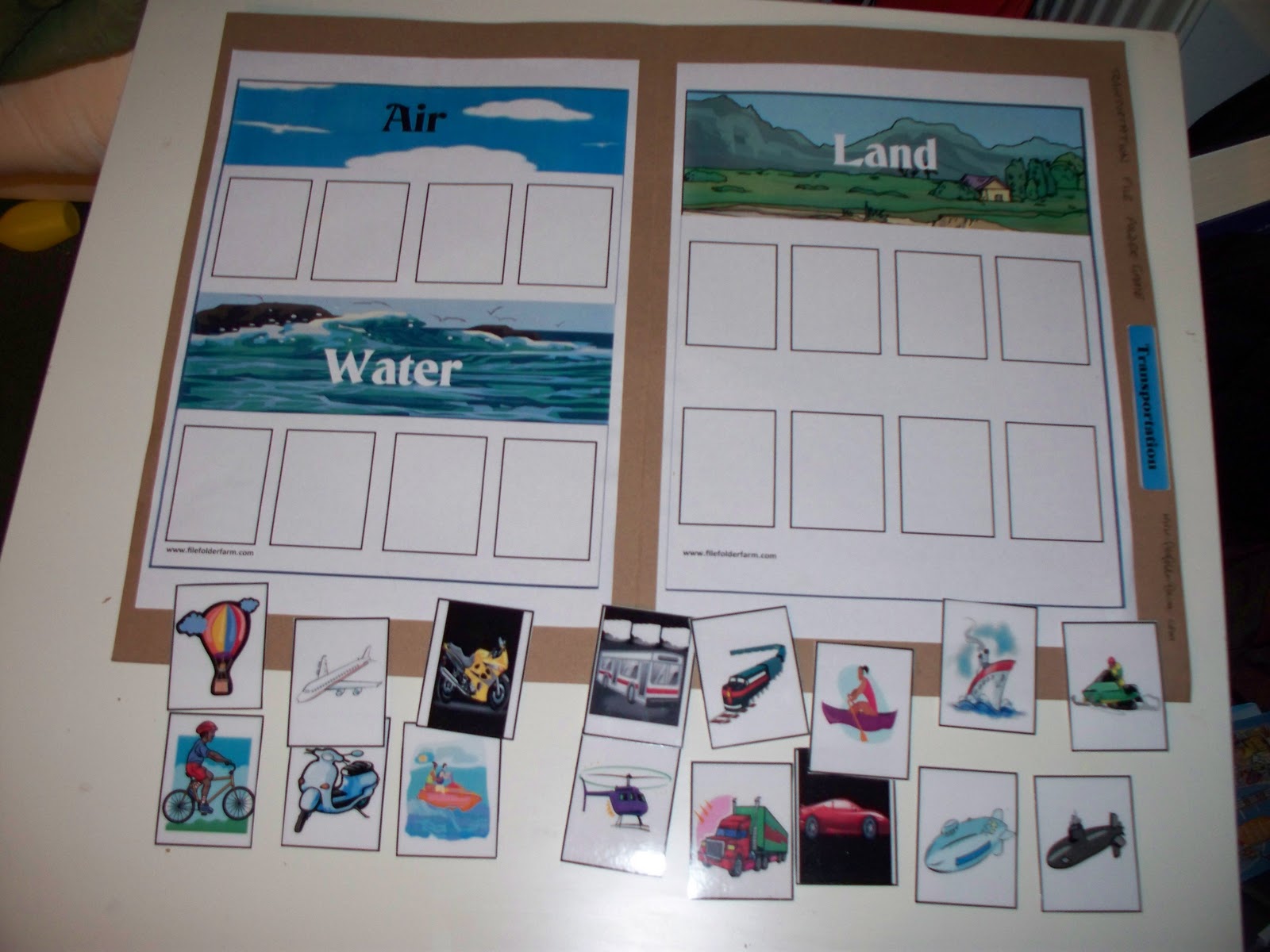 Muck Monsters: Transportation Theme File Folder Game