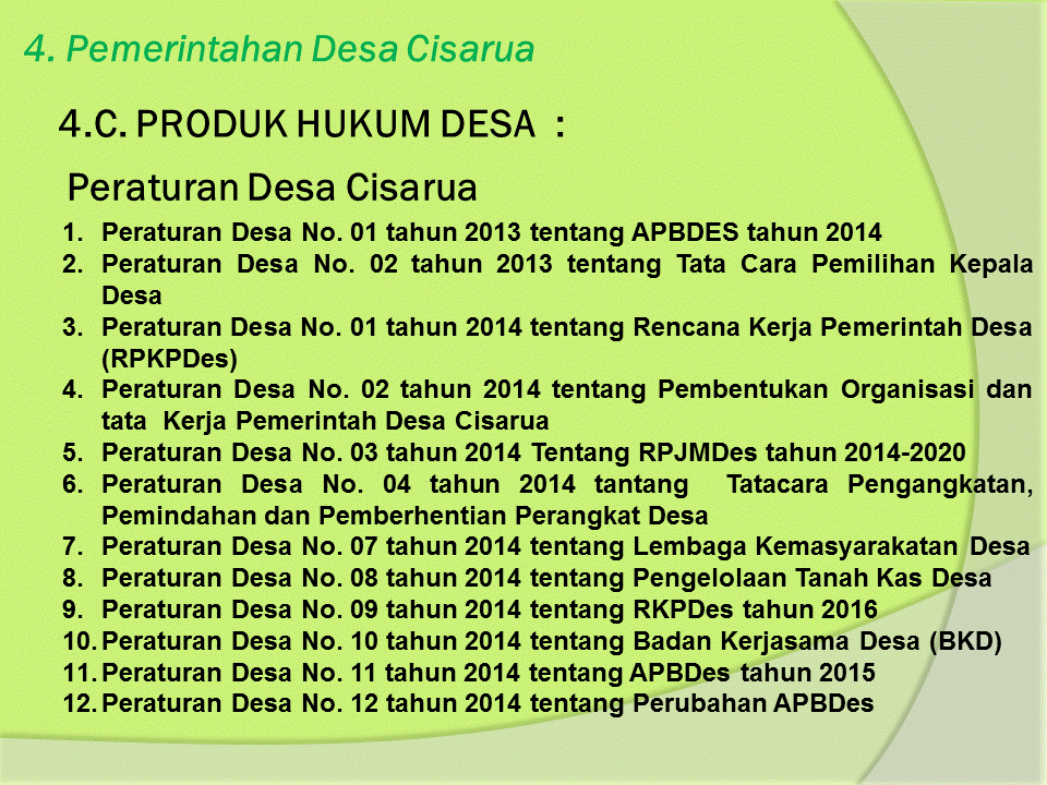 PROFIL DESA ~ PEMERINTAH DESA CISARUA