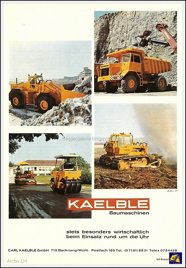 Baumaschinen Prospekte: Kaelble Radlader Wheelloader Bulldozer ...