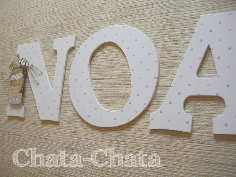 Chata-chata. Decoración infantil: LETRAS PARA NOA