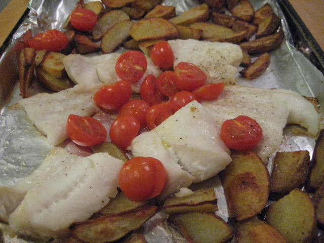 "So what are you making for dinner?": Roasted Cod and Potatoes