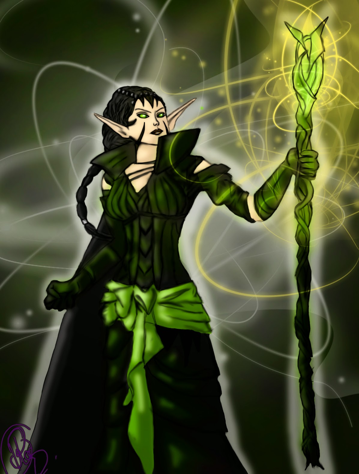 Dibuja paso a paso: Speed Drawing - Nissa Revane Magic the Gathering ...