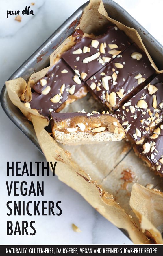 Healthy Vegan Snickers Bars - Quick and Easy Recipes
