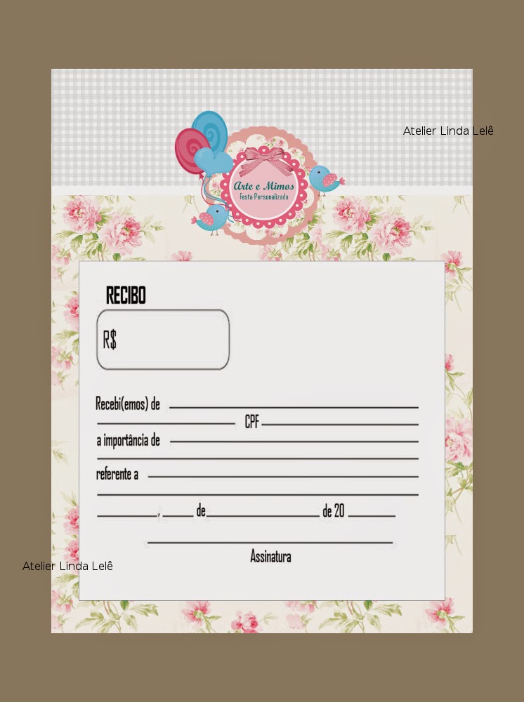 Arte para talão de recibo- Arte e Mimos - Encomenda Entregue | Atelier ...