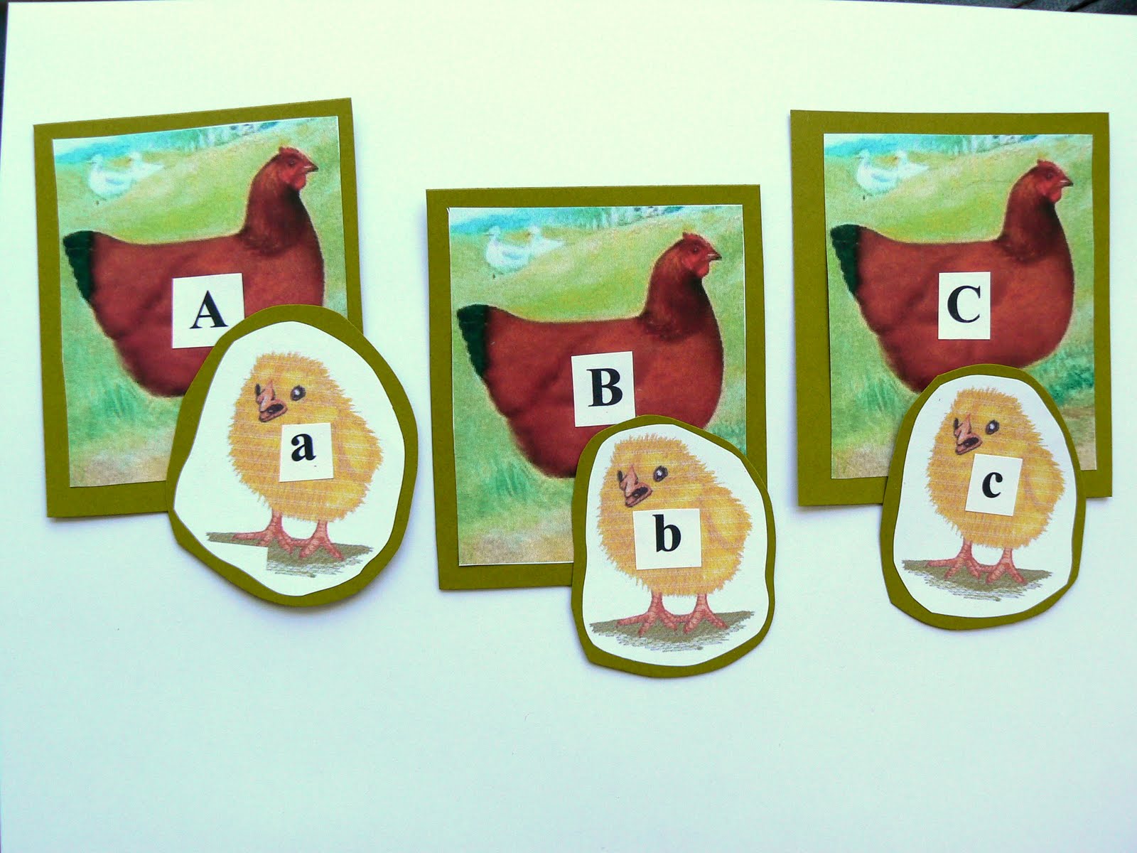 Having Fun at Home: Capitals and Lower Case- Chicks and Chickens