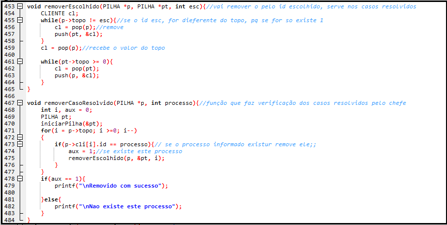 Algoritmo de uma PILHA completa em C - Pilha de processos passo a passo ...