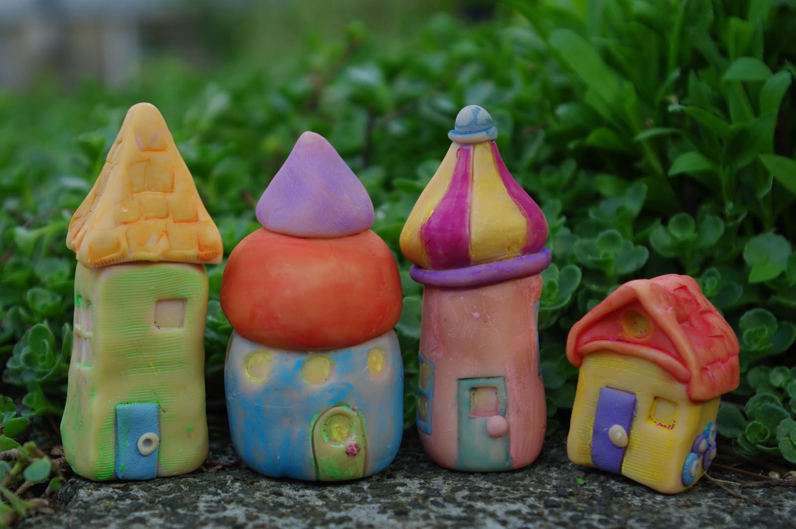 passengers on a little spaceship: little clay houses