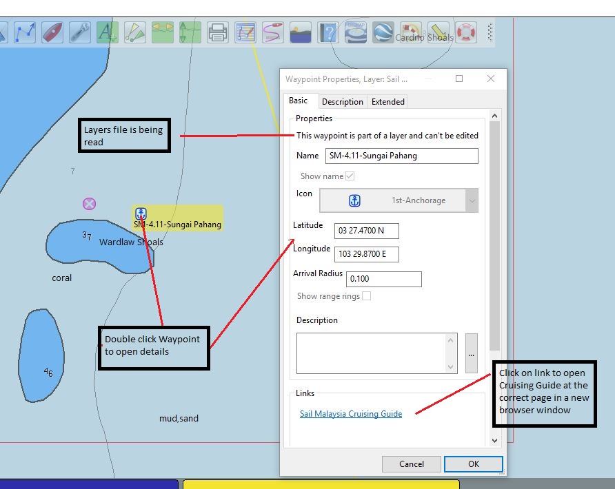 Matilda's Journey: Setting up Waypoint Tracks & Route Layers in OpenCPN