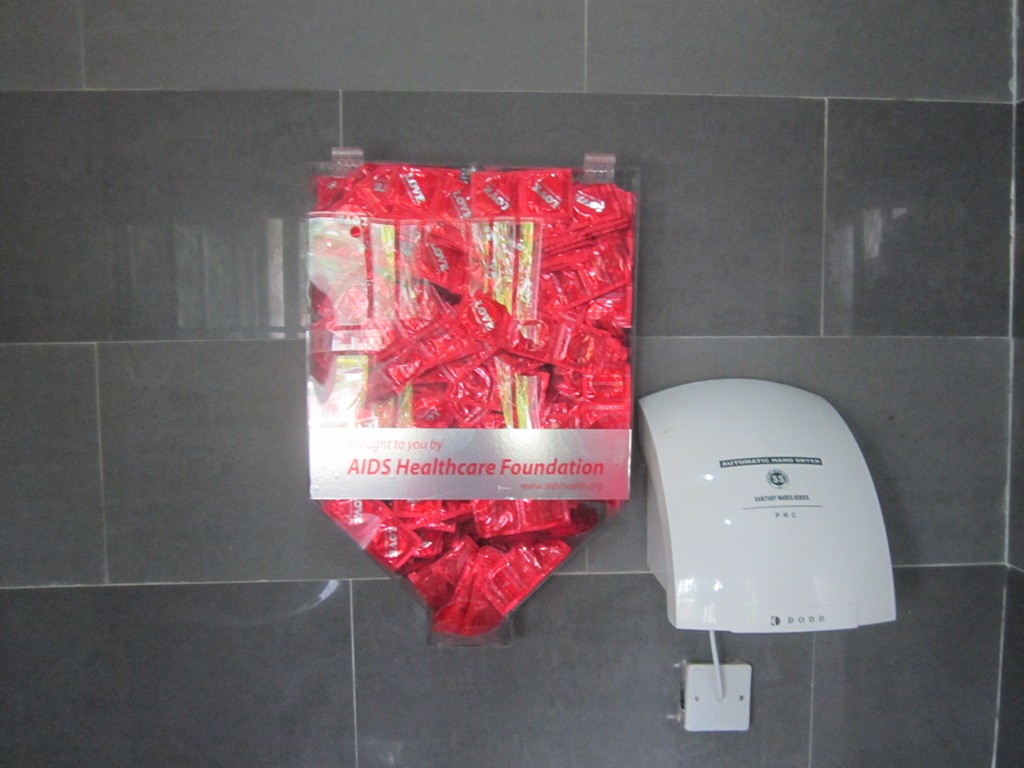 AHF provides condom dispensers & carries out condom education in fight ...