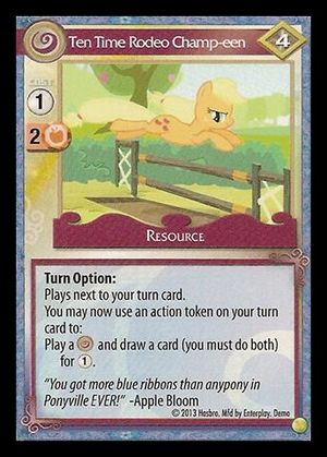 My Little Pony Ten Time Rodeo Champ-een GenCon CCG Card | MLP Merch
