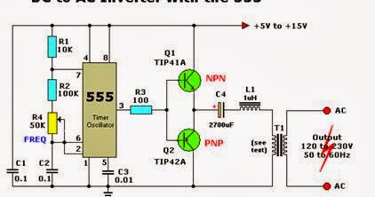 Baru 39+ Rangkaian Inverter Ne555, Skema Inverter