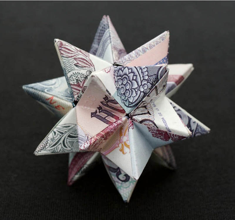 A Creative Art of Money in Amazing Geometric Shapes...