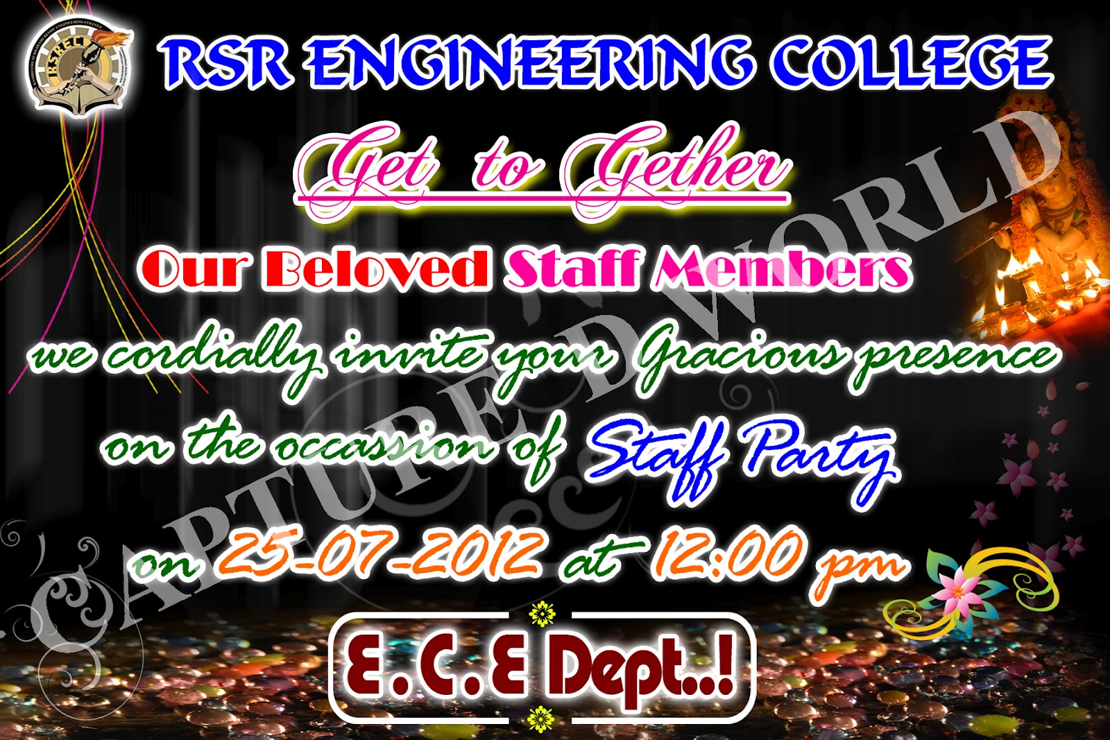 Capture D World: College Invitation Card Models For All Functions
