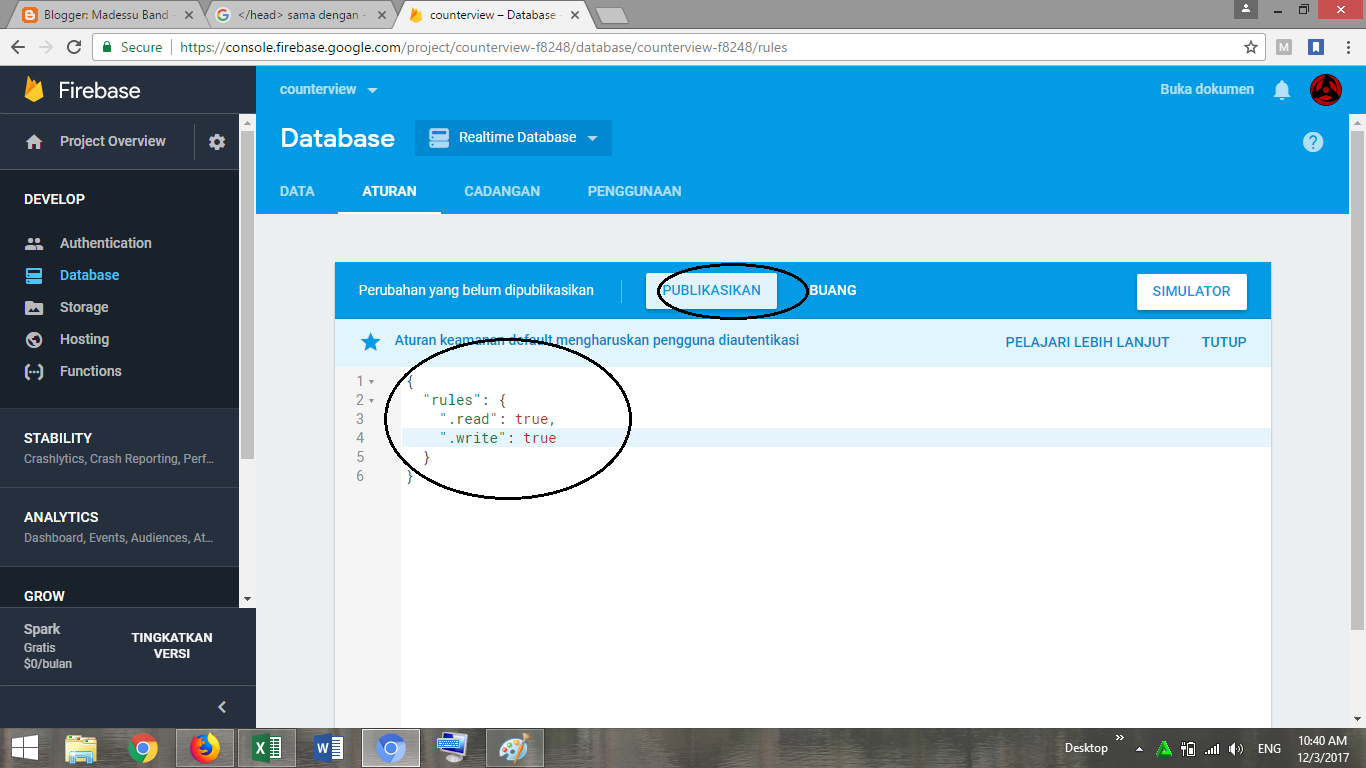 Cara Menampilkan Page Views disetiap Postingan Blog dengan Firebase - TutoriaLines